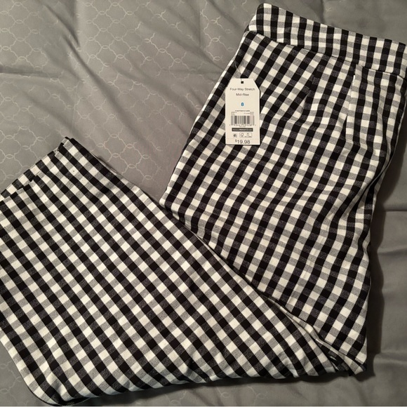 Time and Tru | Pants & Jumpsuits | Time Tru Black And White Checkered ...